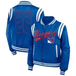 WEAR BY ERIN ANDREWS New York Rangers Bomber Jacket - Blue