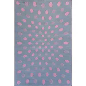 MAD MATS Dots Rug - Pink Grey - 6'x9'