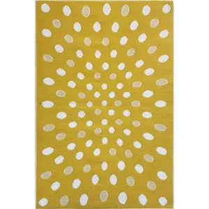 MAD MATS Dots Rug - Yellow White - 5'x8'