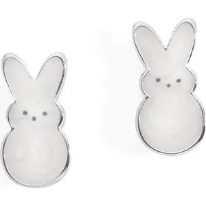 ALEX AND ANI Peeps® Pearlized Bunny Stud Earrings - Silver