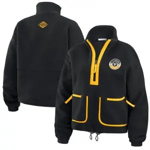 WEAR BY ERIN ANDREWS Pittsburgh Penguins Polar Fleece Half-zip Jacket - Black