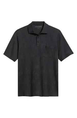 Johnston & Murphy Evans Jacquard Polo - Black Paisley