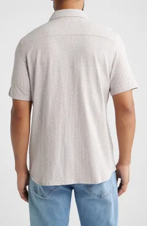 Johnston & Murphy Bennett Gingham Short Sleeve Button-up Shirt
