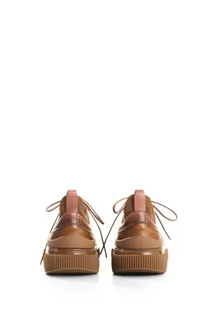 VELEZ Leather Lace-up Shoes - Honey