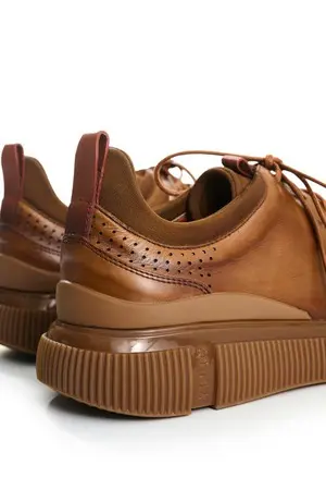 VELEZ Leather Lace-up Shoes - Honey