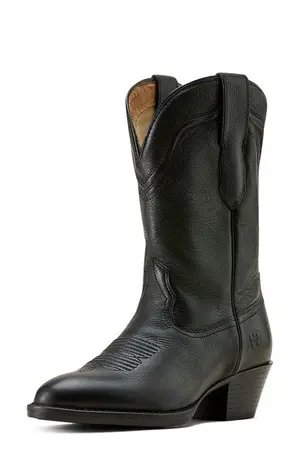 Ariat Easton R Toe Western Boot - Velvety Black