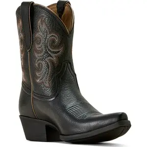 Ariat Lacona X Toe Western Boot - Black Deertan