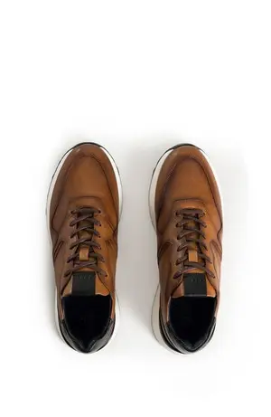 VELEZ Cooper 3 Leather Sneakers With Spoiler - Brown