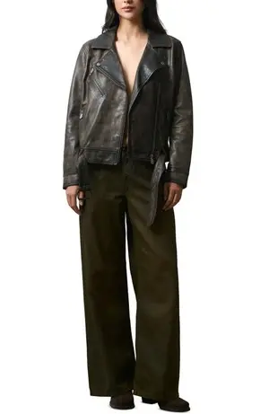 VELEZ Efos Leather Biker Jacket