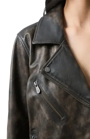 VELEZ Efos Leather Biker Jacket