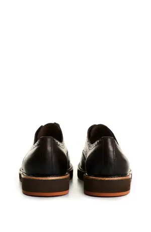 VELEZ Brogue Leather Lace-up Shoes - Dark Brown
