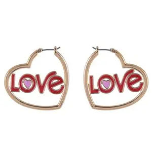 HALLMARK Heart-shaped Hoop Earrings