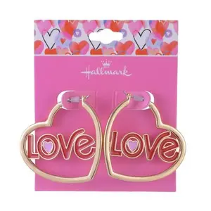HALLMARK Heart-shaped Hoop Earrings