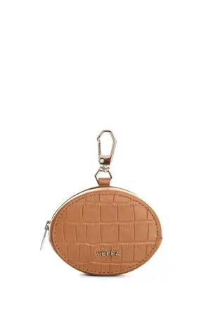 VELEZ Leather Coin Purse - Brown