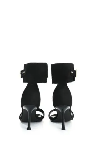 VELEZ Suede Leather Heeled Sandals