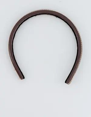 Alexandre De Paris Sellier Leather Headband