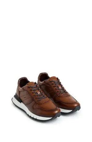VELEZ Leather Sneakers With Stitching