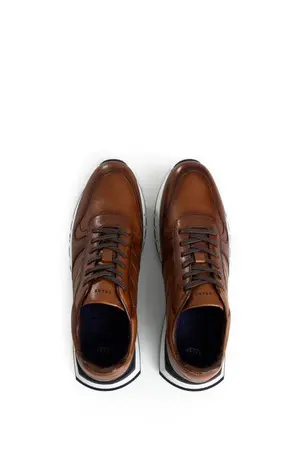 VELEZ Leather Sneakers With Stitching