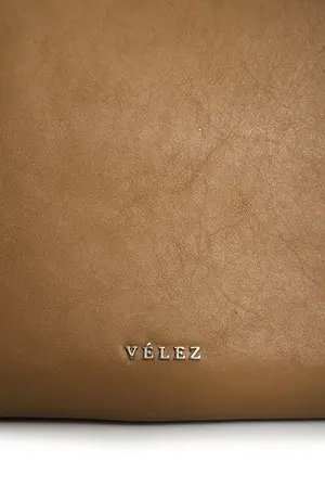 VELEZ Leather Tote Bag - Brown