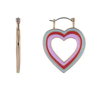 HALLMARK Enamel Heart Hoop Earrings