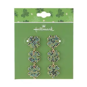 HALLMARK Four Leaf Clover Linear Earrings
