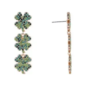 HALLMARK Four Leaf Clover Linear Earrings
