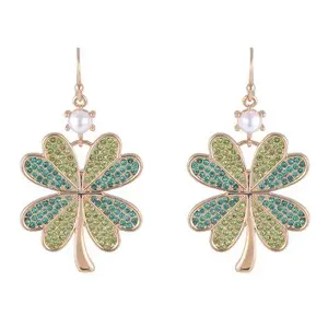 HALLMARK Stone Four Leaf Clover Drop Earrings