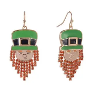HALLMARK Leprechaun Dangle Earrings - Green