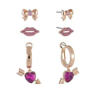 HALLMARK Gold Tone Trio Earring Set