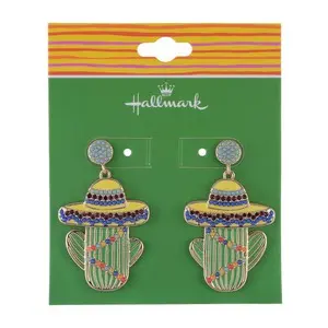 HALLMARK Sombrero Cactus Stone Earrings