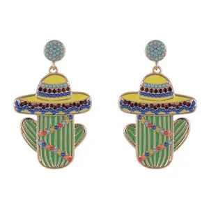 HALLMARK Sombrero Cactus Stone Earrings