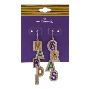 HALLMARK Mardi Gras Linear Earrings
