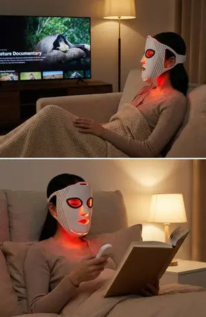 LOVERY 5d Liquid Silicone Led Light Therapy Face Maskred
