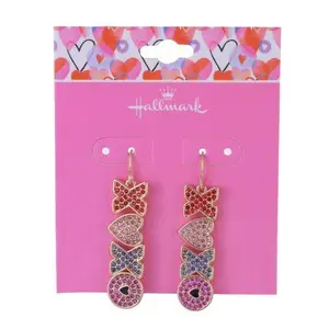 HALLMARK Stone Hugs And Kisses Linear Earrings