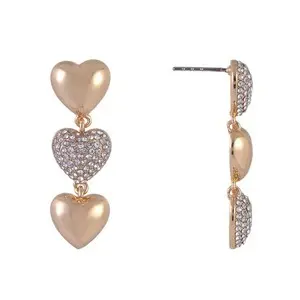 HALLMARK Linear Stone Heart Dangle Earrings