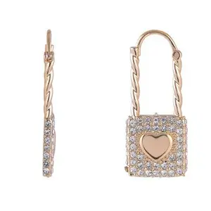 HALLMARK Heart & Stone Lock Earrings