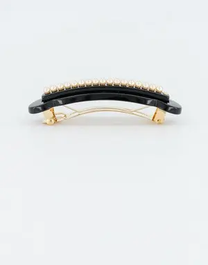 Alexandre De Paris Lineature Pearls Acetate Barrette