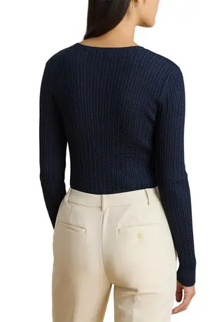 Ralph Lauren Cable Knit Long Sleeve Sweater