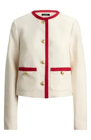 Ralph Lauren Two-tone Linen Blend Twill Jacket
