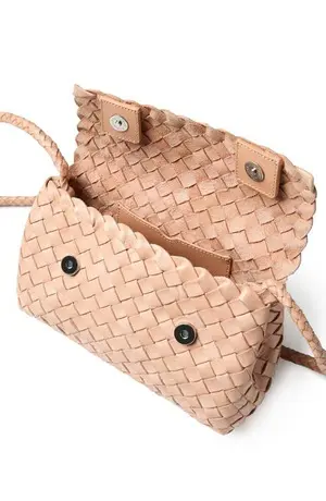 LOEFFLER RANDALL Vinnie Woven Leather Crossbody Bag - Desert Sand