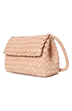 LOEFFLER RANDALL Vinnie Woven Leather Crossbody Bag - Desert Sand