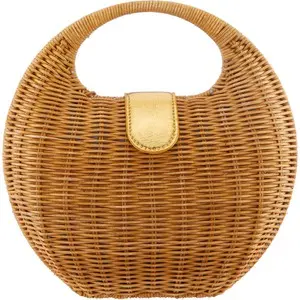 NINA Kava Rattan Handbag