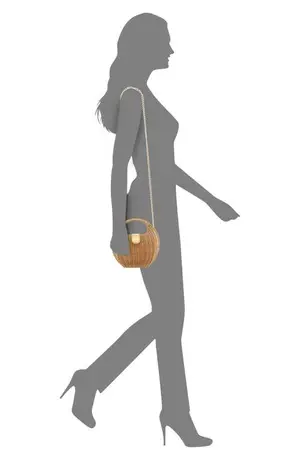 Nina Kava Rattan Handbag - Dk Natural