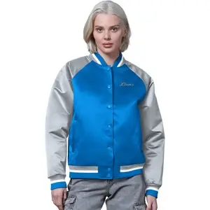 STARTER Detroit Lions Satin Varsity Jacket