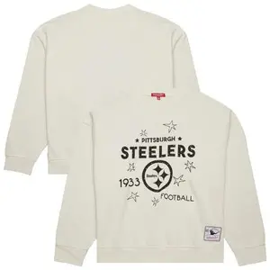 Mitchell & Ness Pittsburgh Steelers Shooting Star Sweatshirt - Cream