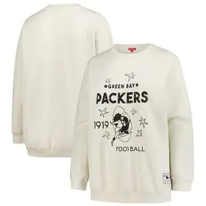 Mitchell & Ness Green Bay Packers Shooting Star Sweatshirt - Cream