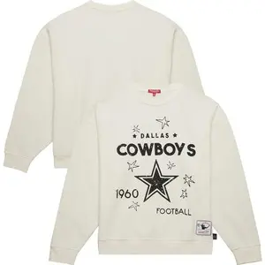 Mitchell & Ness Dallas Cowboys Shooting Star Crewneck Sweatshirt - Cream