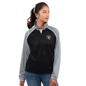 G-III 4HER BY CARL BANKS Las Vegas Raiders Replay Full-zip Track Jacket - Black