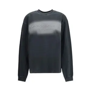 Alexander Wang Emboss Logo Long-sleeve Tee 'washed - Black