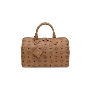 Mcm Ella Vi Medium Boston Bag 'cognac - Tan